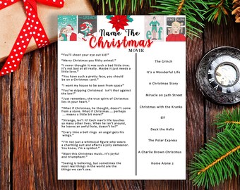 Christmas Movie Bracket Printable Party Game Instant Download Holiday ...