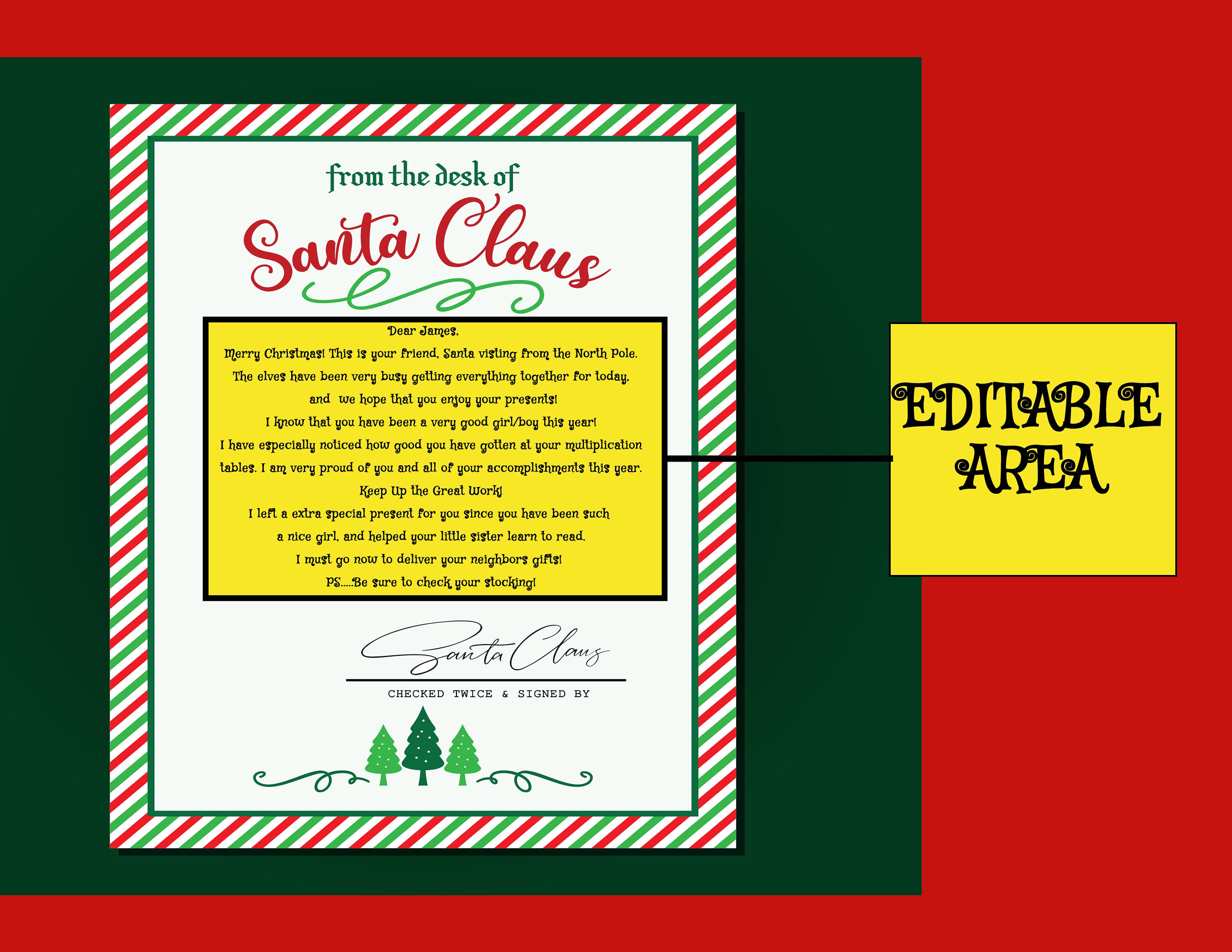 Personalized Christmas Letter From Santa Claus Digital Download - Etsy