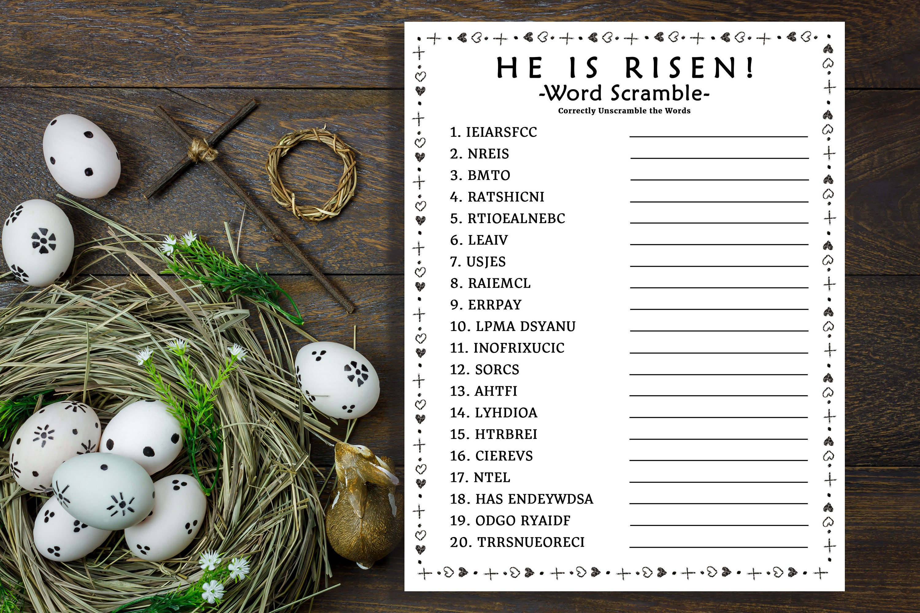 INSTANT DOWNLOAD Printable Christian Word Scramble Game / Church Games ...