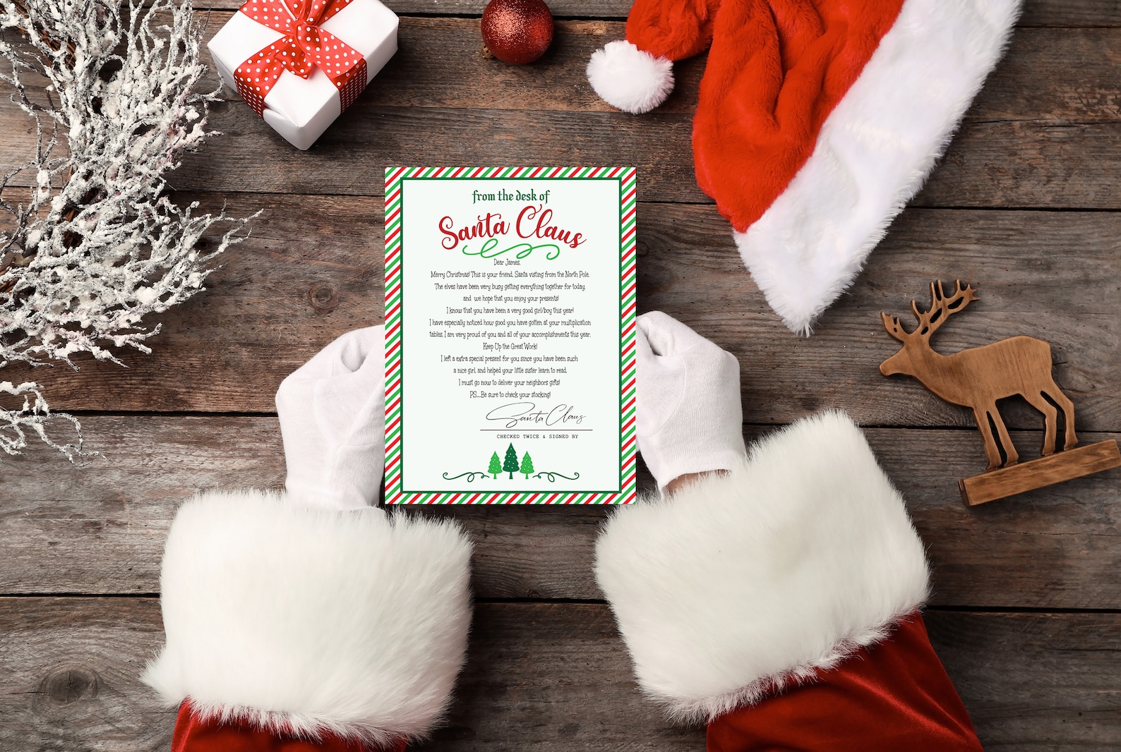 Personalized Christmas Letter From Santa Claus Digital Download - Etsy
