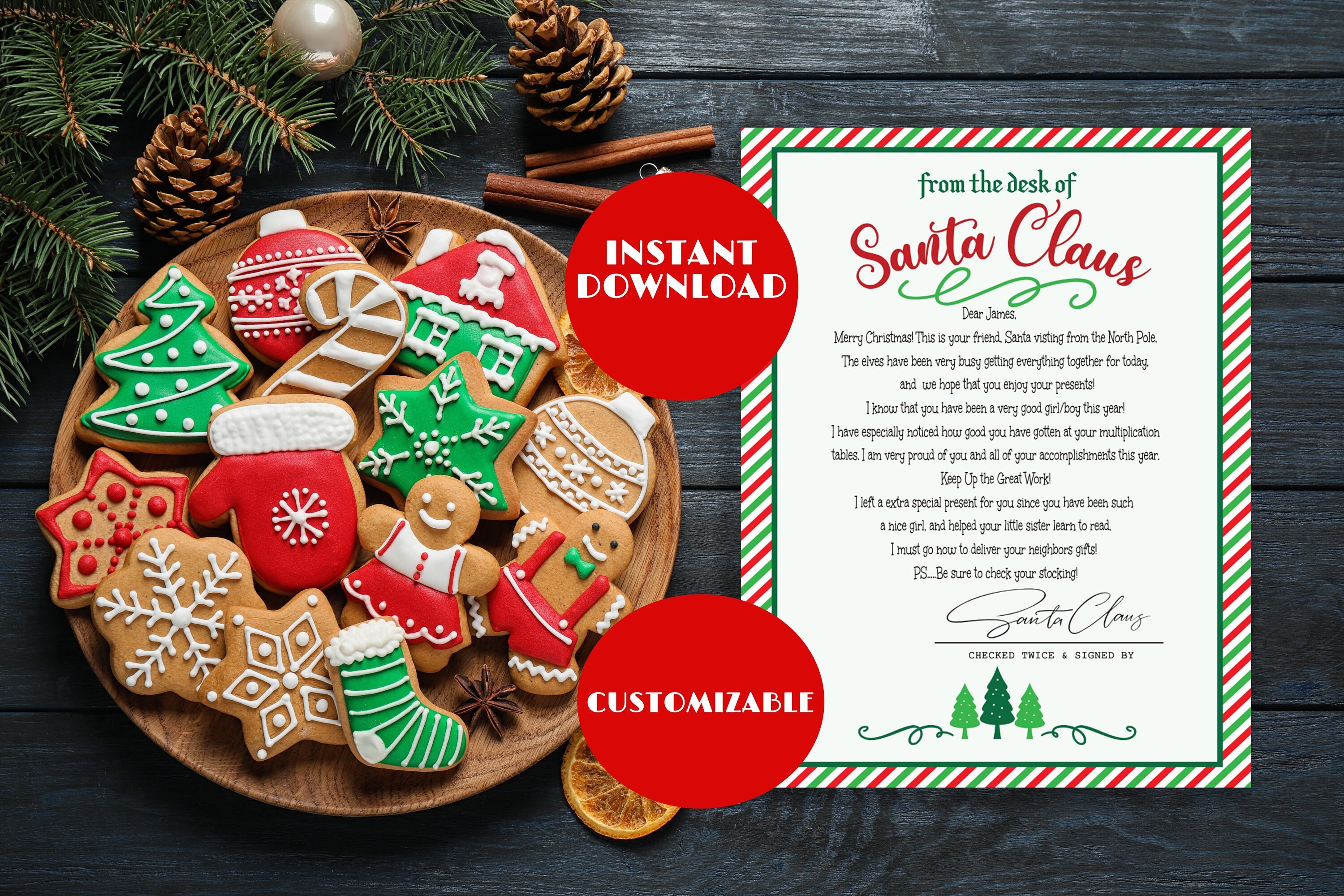 Personalized Christmas Letter From Santa Claus Digital Download - Etsy