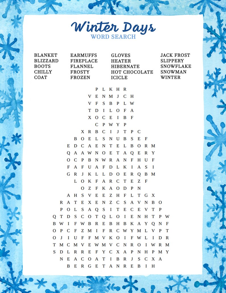 4 Winter Printable Game Bundle Holiday Party Game Winter Activity for ...
