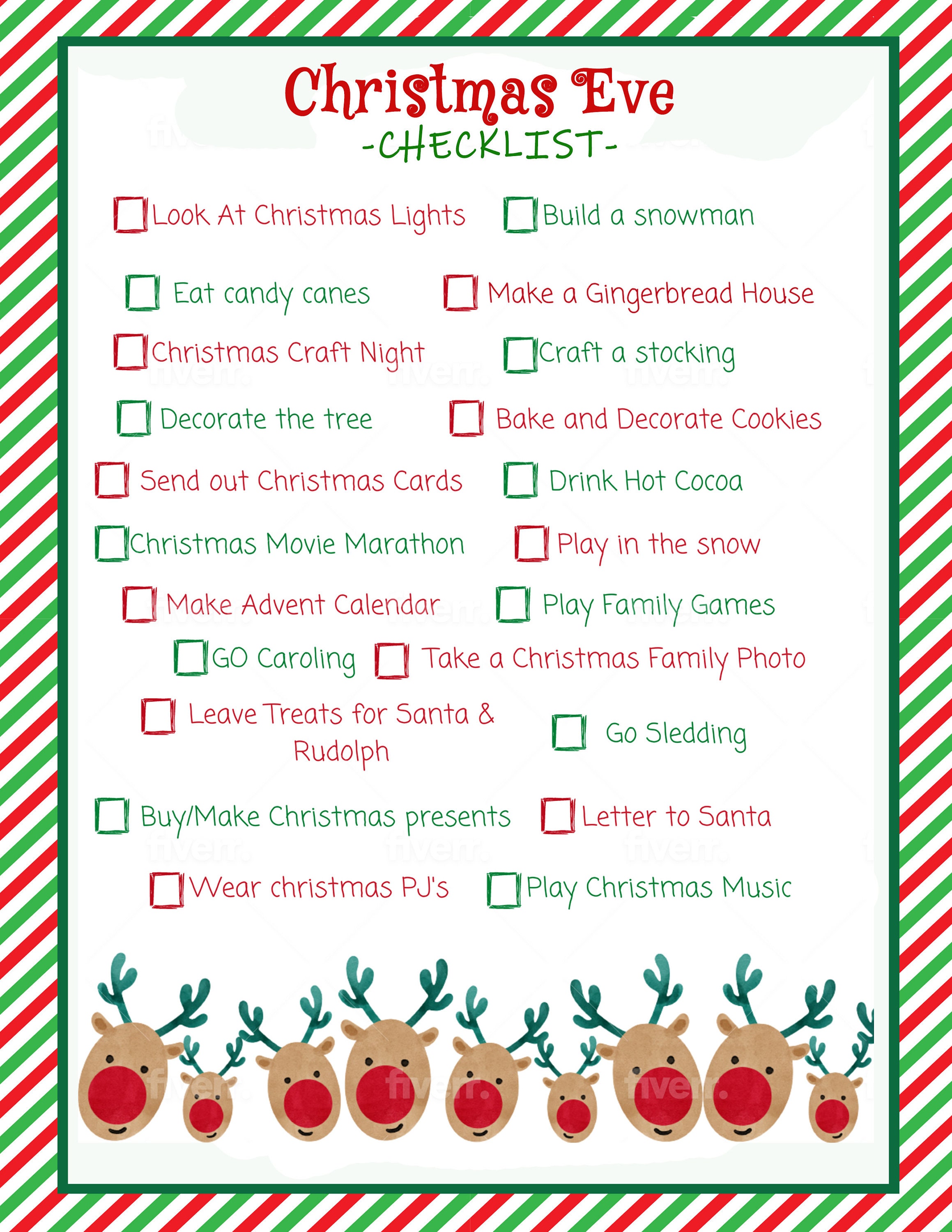 8 Christmas Activity Bundle, Night Before Christmas Game , Family ...