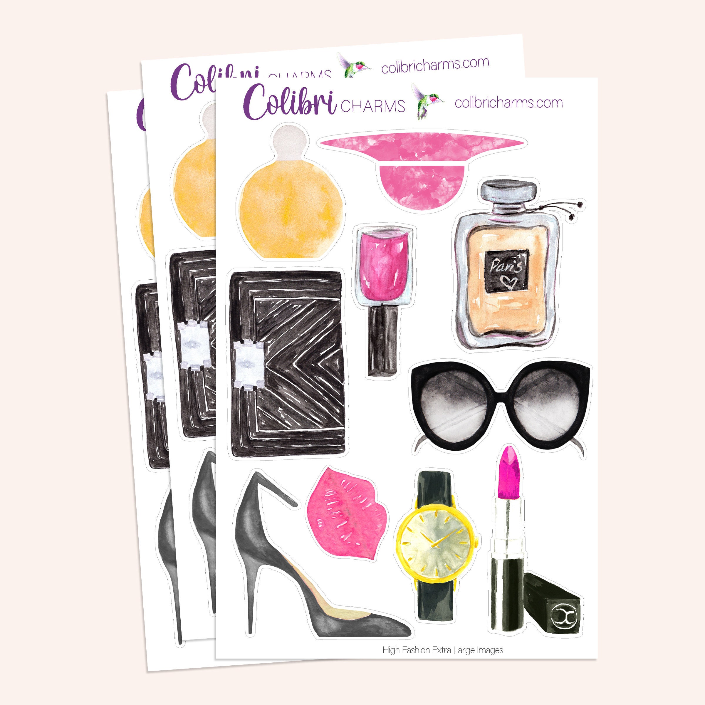 High Fashion Planner Stickers Couture Stylish Stickers - Etsy