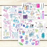 Sew Crafty Mini Die Cut Vinyl Sticker | Waterproof Vinyl Sticker ...