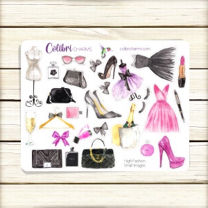 High Fashion Planner Stickers, Couture, Stylish Stickers, Runway ...