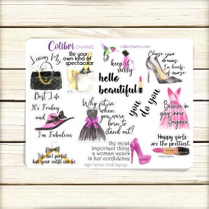 High Fashion Planner Stickers, Couture, Stylish Stickers, Runway ...