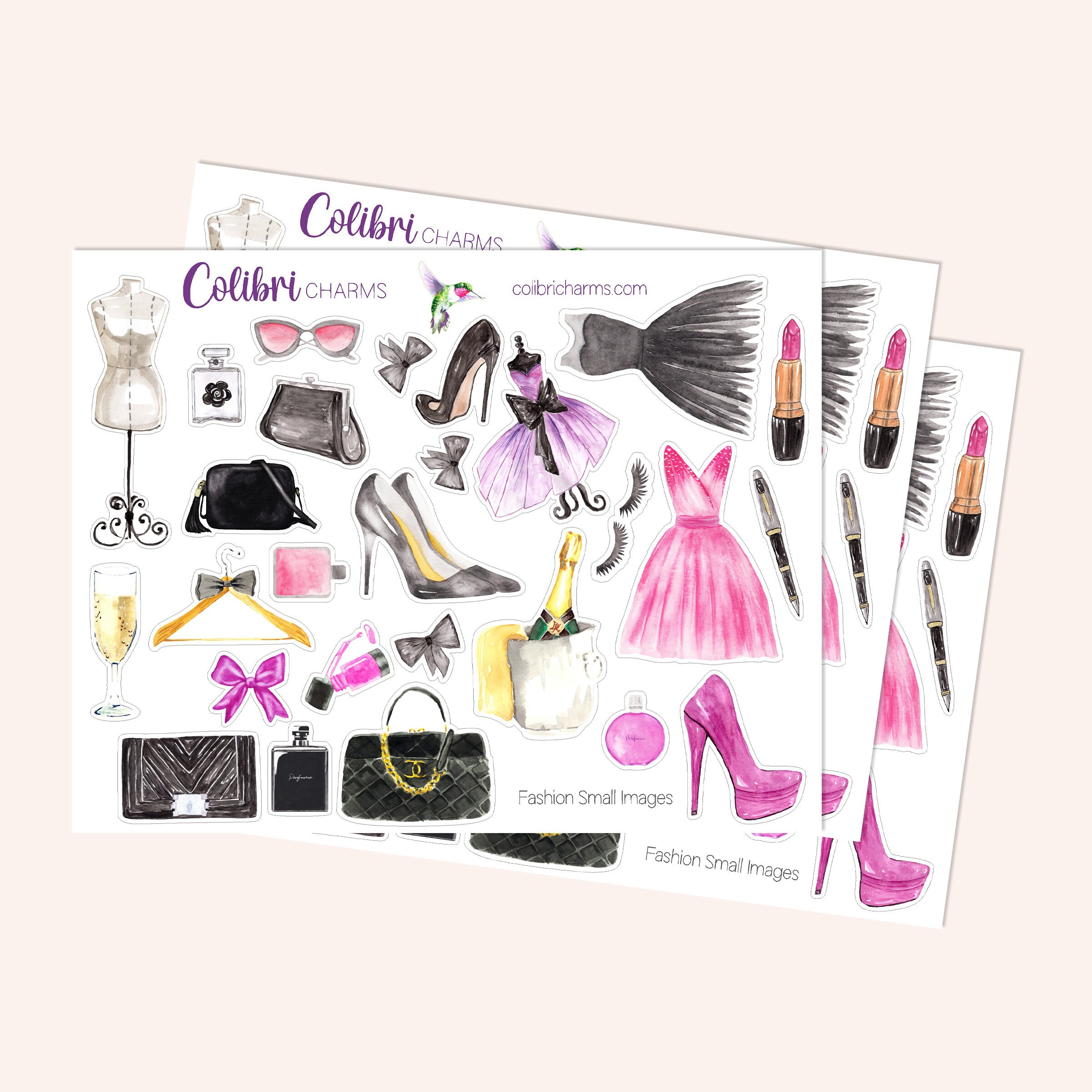 High Fashion Planner Stickers Couture Stylish Stickers - Etsy