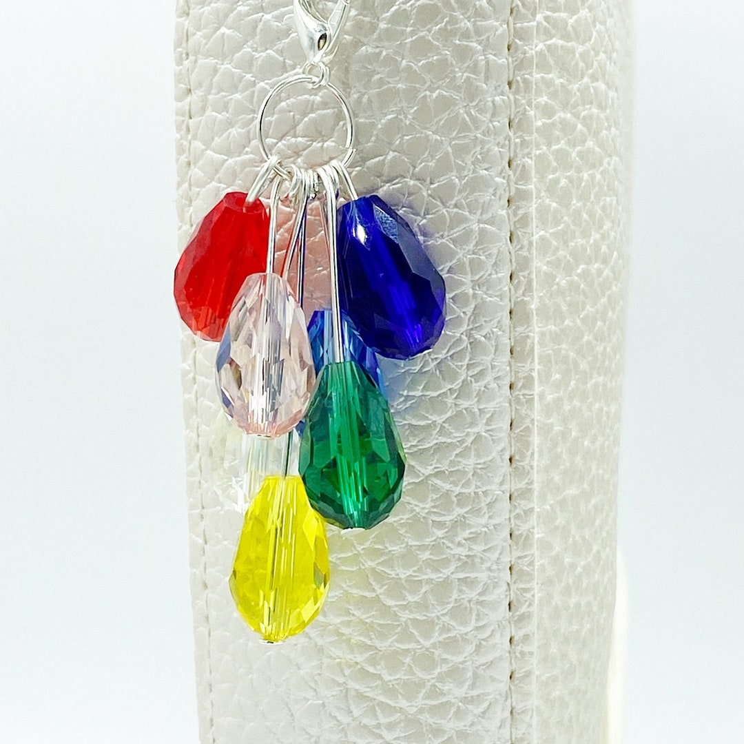 Raindrop Bead Cluster Planner Charm / Colorido colgante de cuentas ...