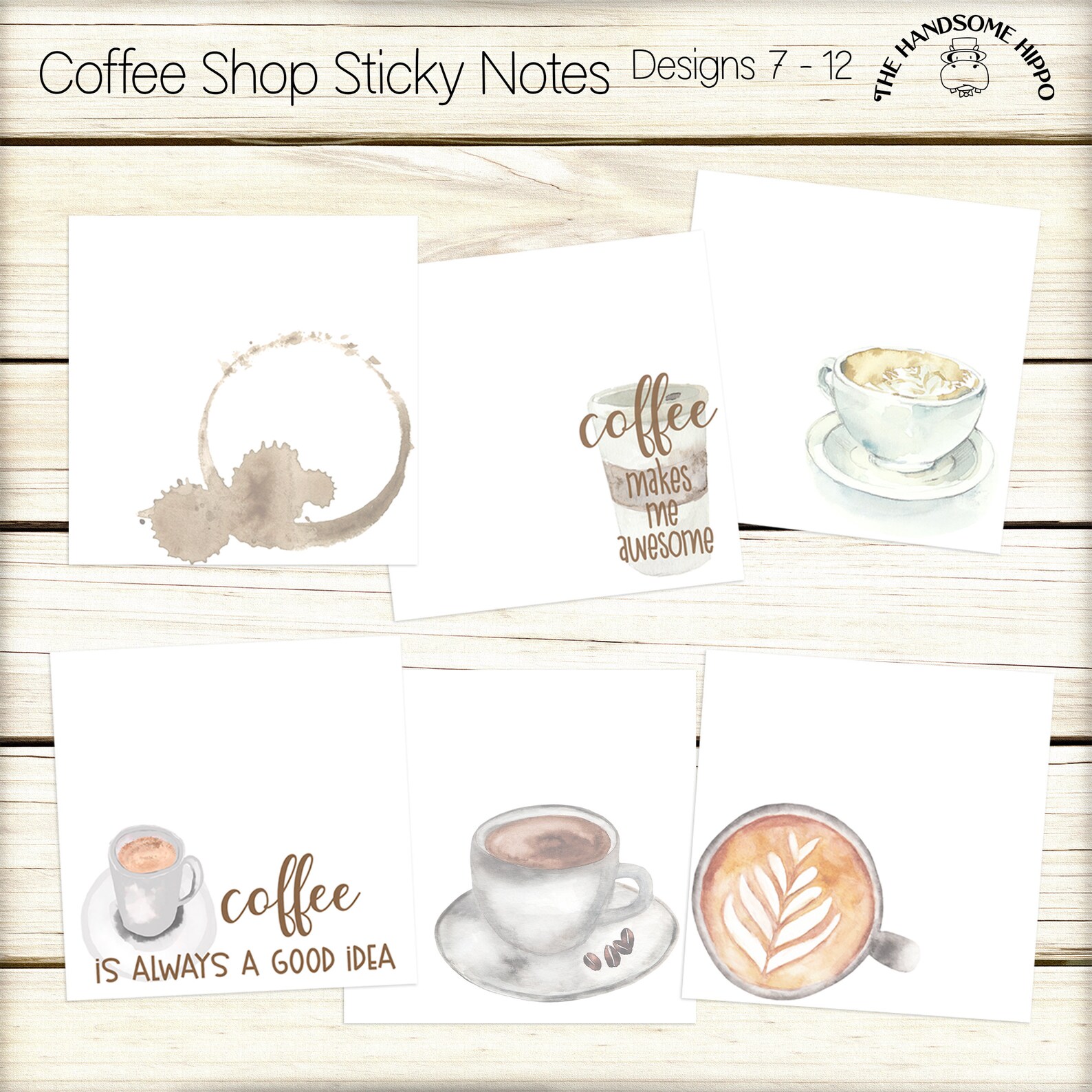 Coffee Lovers Sticky Notes: Pad of 24 Different Designs - Etsy