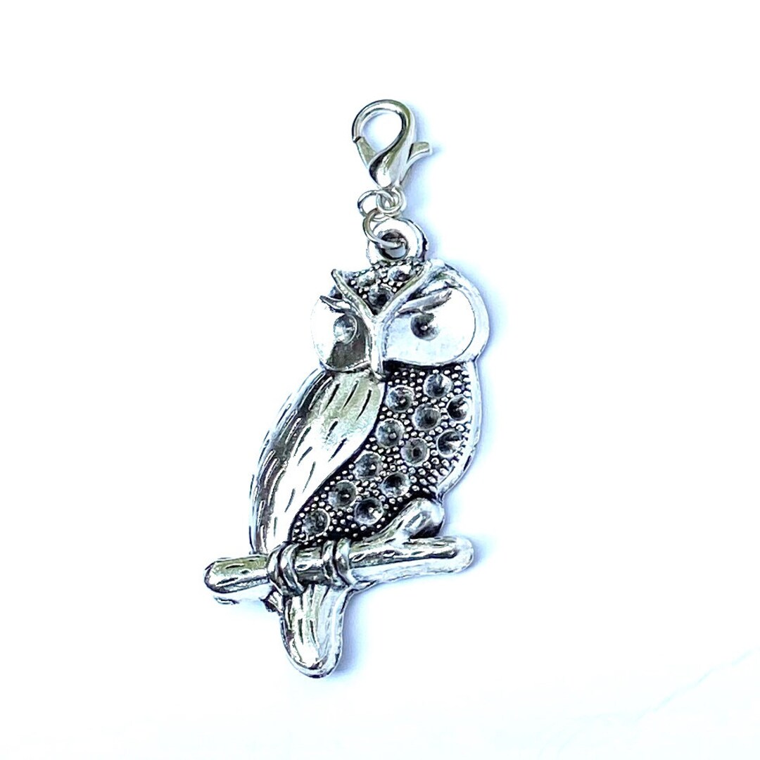 Vintage Silver Owl Charm Wise Owl Clip Night Owl Bookmark - Etsy
