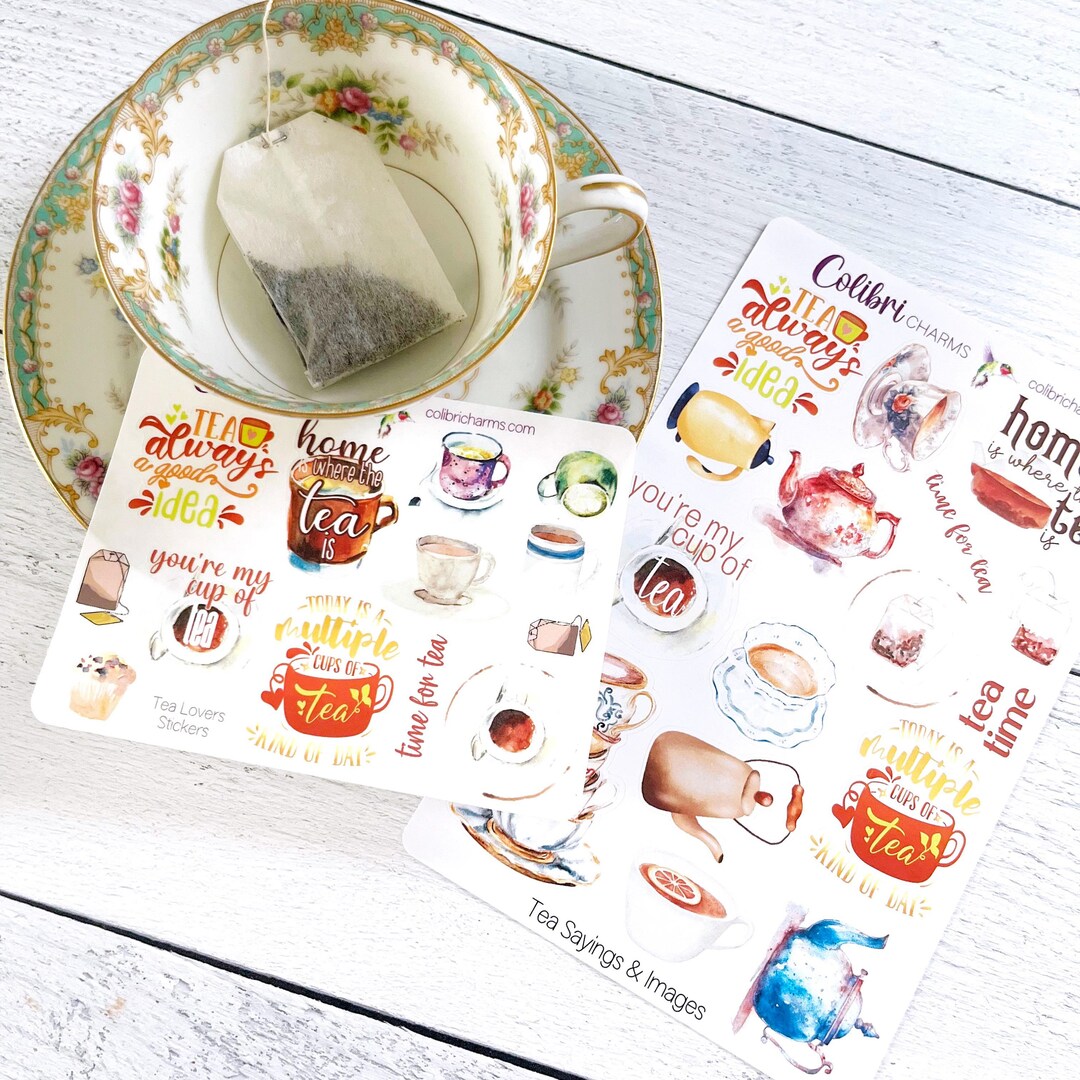 Tea Lovers’ Planner Stickers | Cuppa Stickers | Tea Time Stickers ...