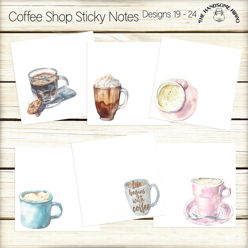 Coffee Lovers Sticky Notes: Pad of 24 Different Designs - Etsy