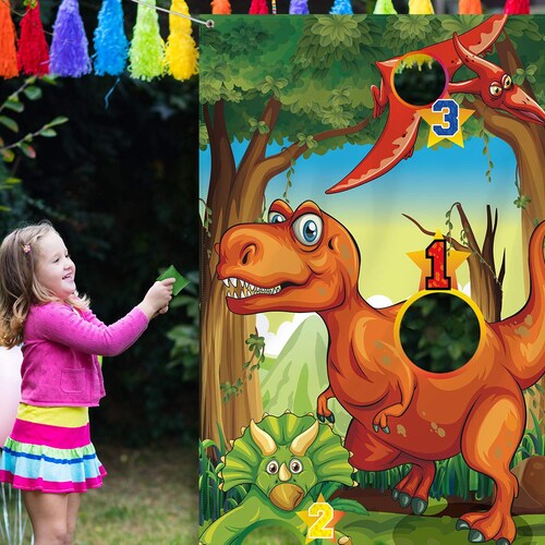 Dino Toss Feed the T. Rex Dinosaur Birthday Party Dinosaur | Etsy