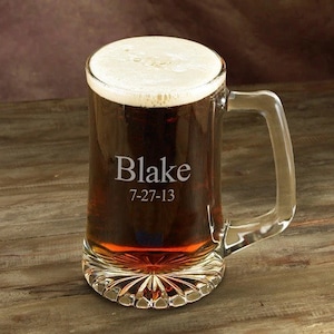 Personalized Beer Stein Set/laser Etched Beer Mug/laser Engraved Beer ...