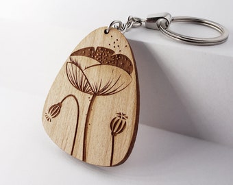 Wooden keychain | Etsy