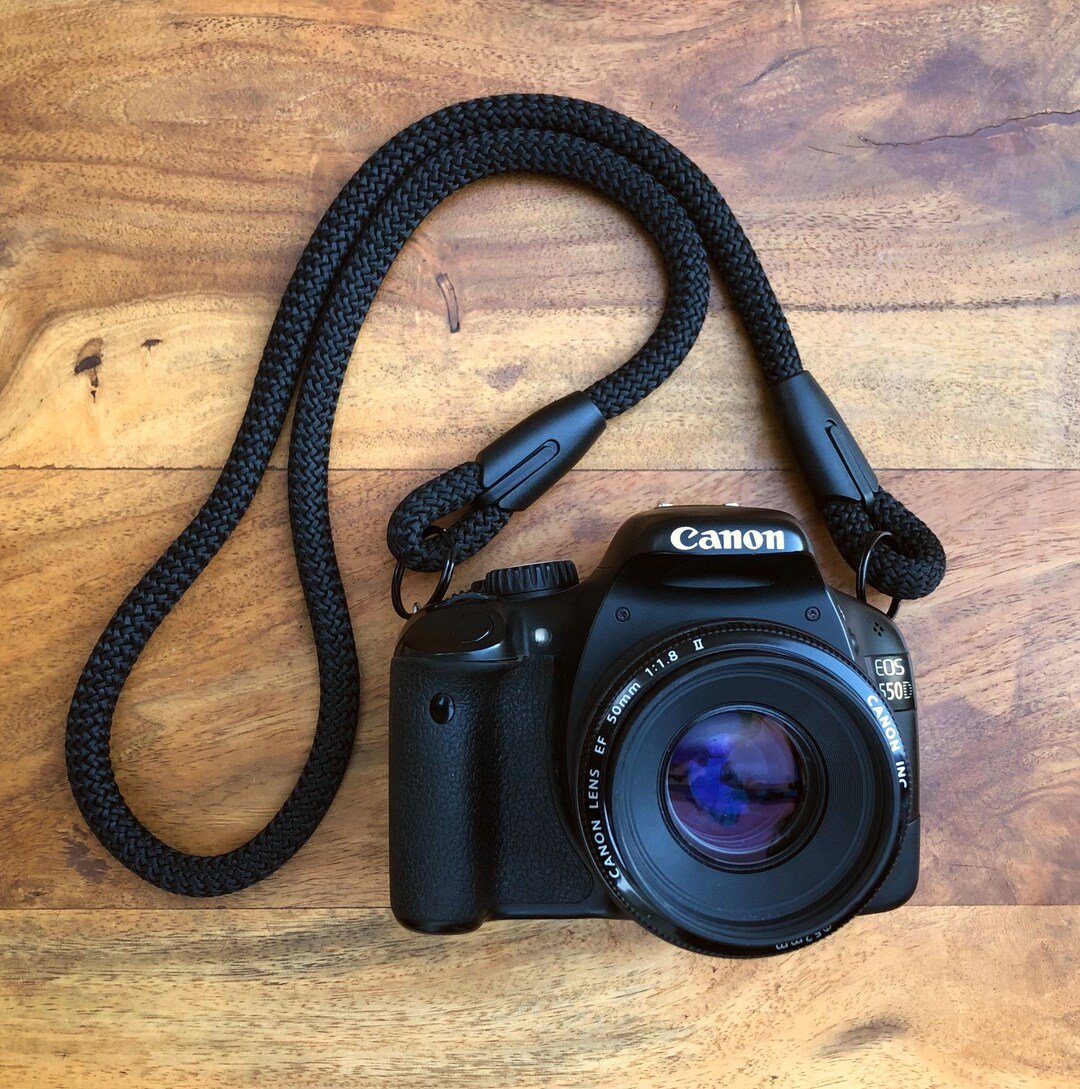Total Black Strap / Black Camera Strap / DSLR Strap - Etsy