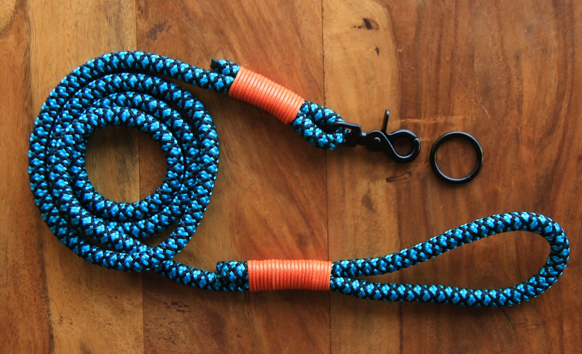 Make Your Own Leash / Turquoise & Black Snake / Dog Leash / - Etsy