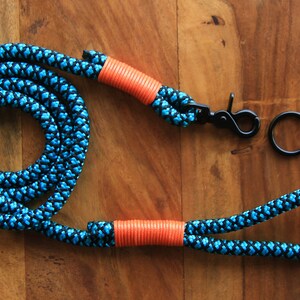 Make Your Own Leash / Turquoise & Black Snake / Dog Leash / Handmade ...
