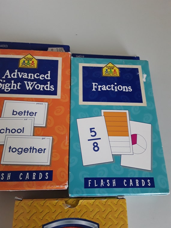 Learning & School Toys Fractions/English Flash Cards Vintage &Paw ...