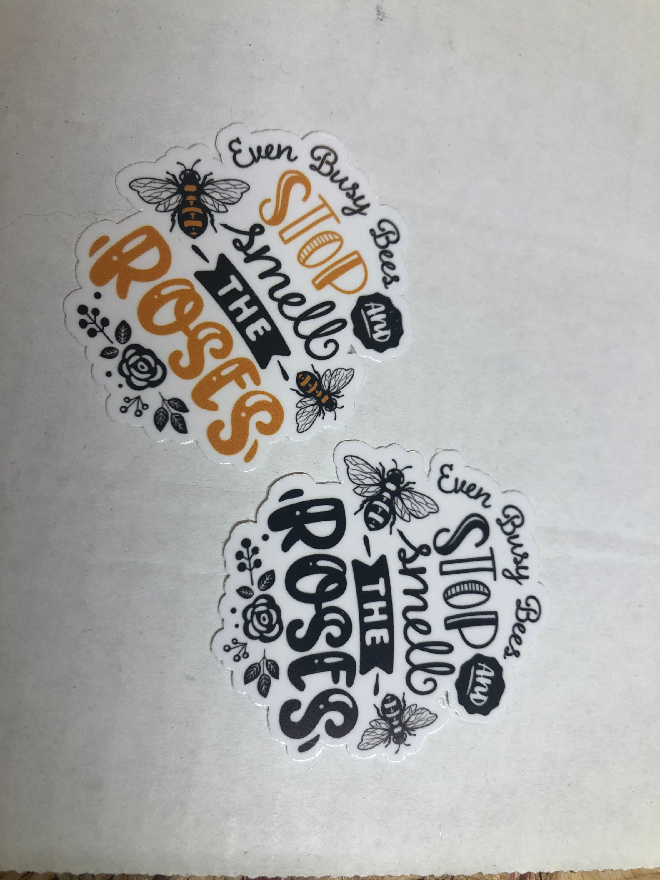 Even Busy Bees Stop And Smell The Roses Floral Bee Bee - Etsy.de