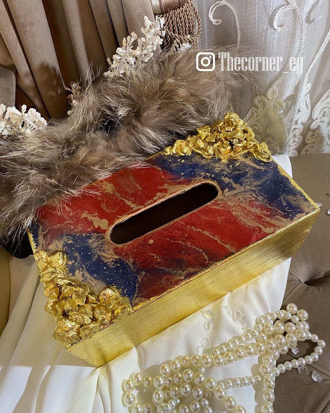 Epoxy Resin Tissue Box Geode Resin Handmade Napkin Holder - Etsy