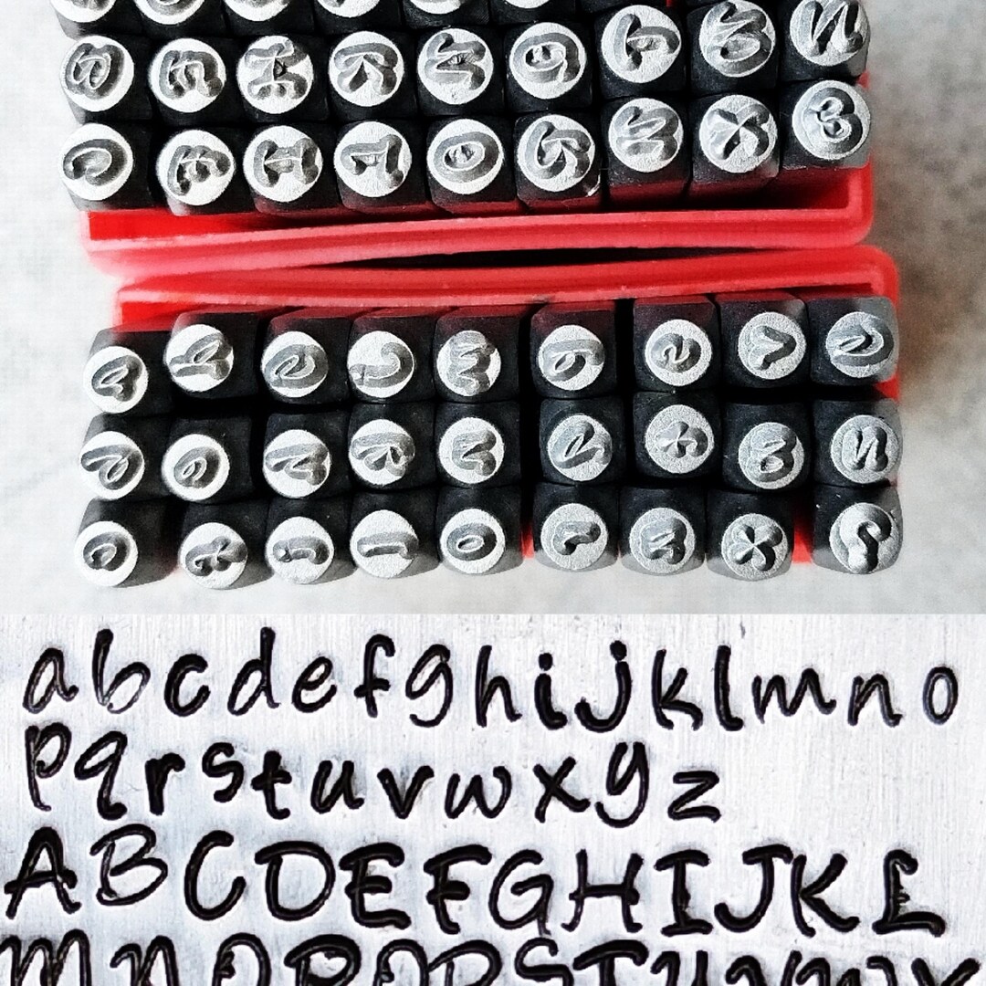 English Letters Alphabet Characters Numbers Punches Sets Jewelry Metal ...