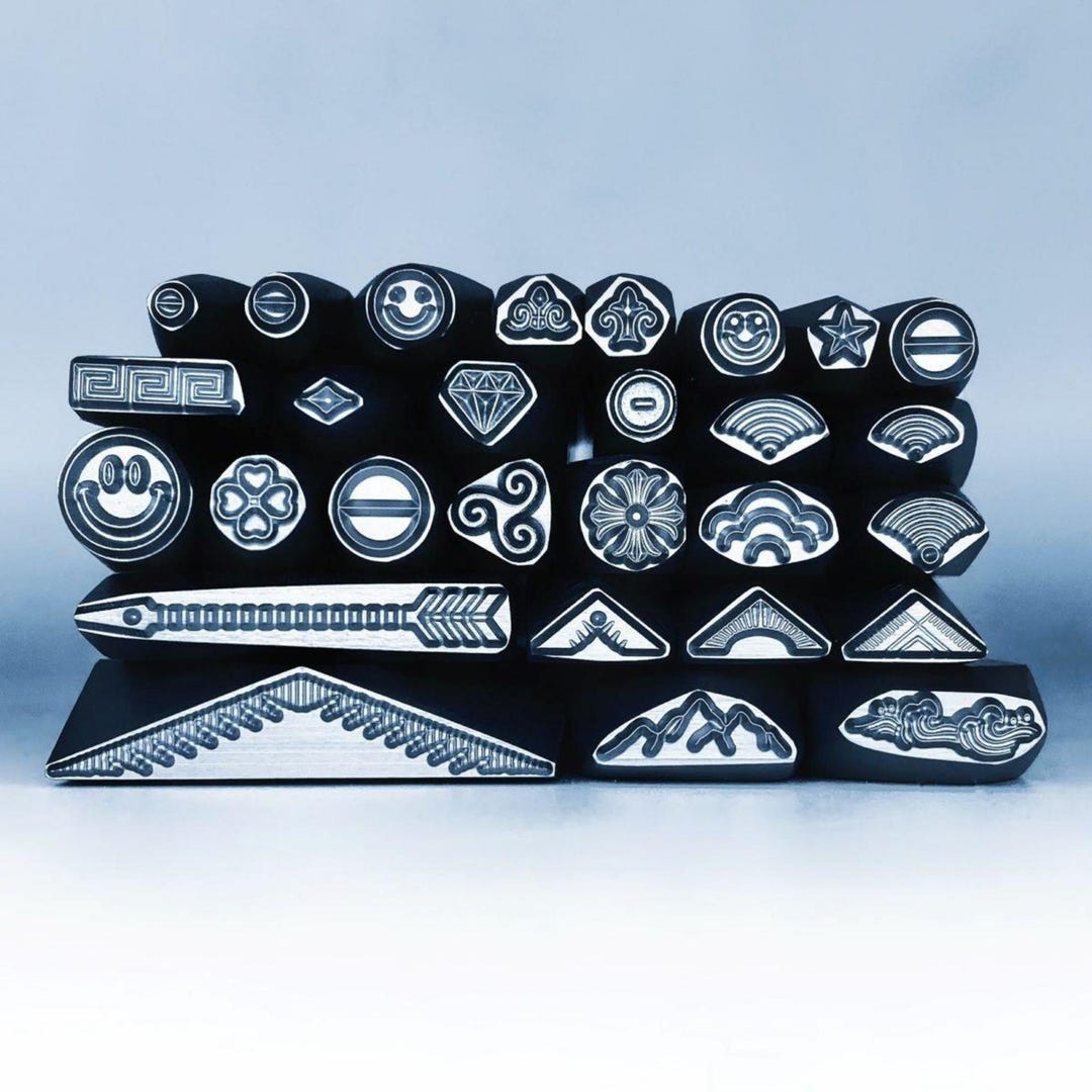 CNC Machine Engraved Tool Steel Metal Stamps Iris/arrow/indian Inspired ...