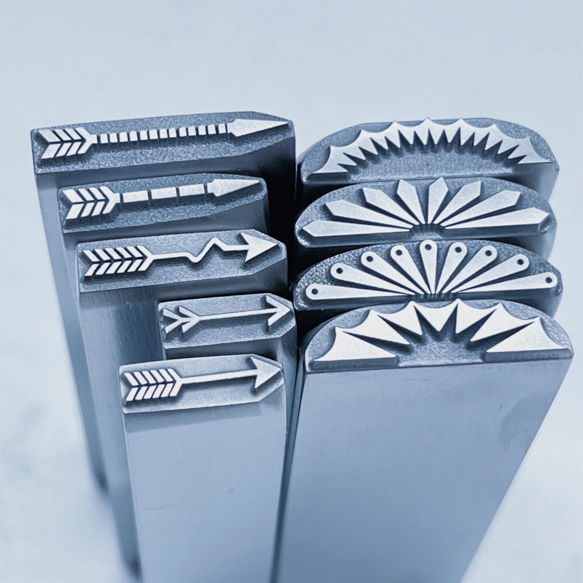 Arrow/feather/texture Indian Style Steel Punches Jewelry Metal, Leather ...