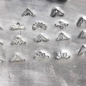 Iris/arrow/indian Inspired Triangle Steel Punches Jewelry Metal ...