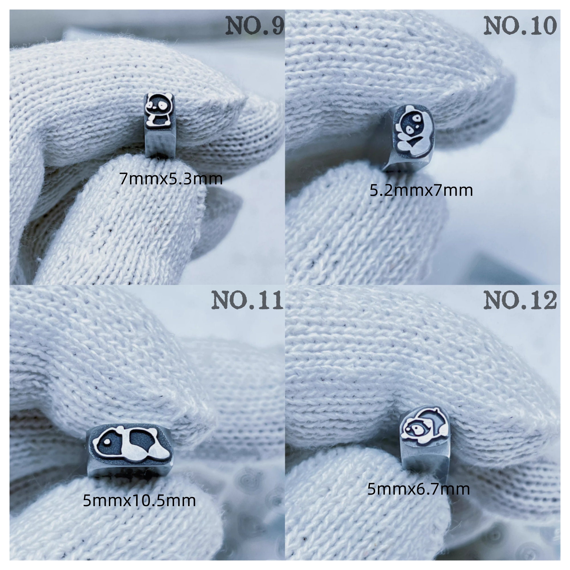 Lovely Panda Animals Cartoon Texture Steel Punches Jewelry Metal ...
