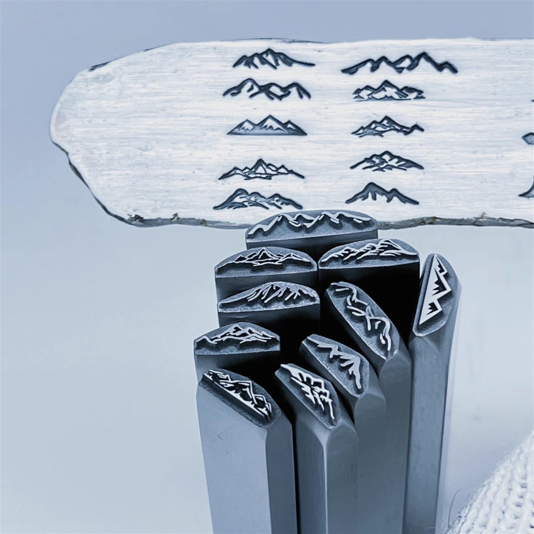 Mountains Texture Steel Punches Jewelry Metal, Leather Stamping Tools ...