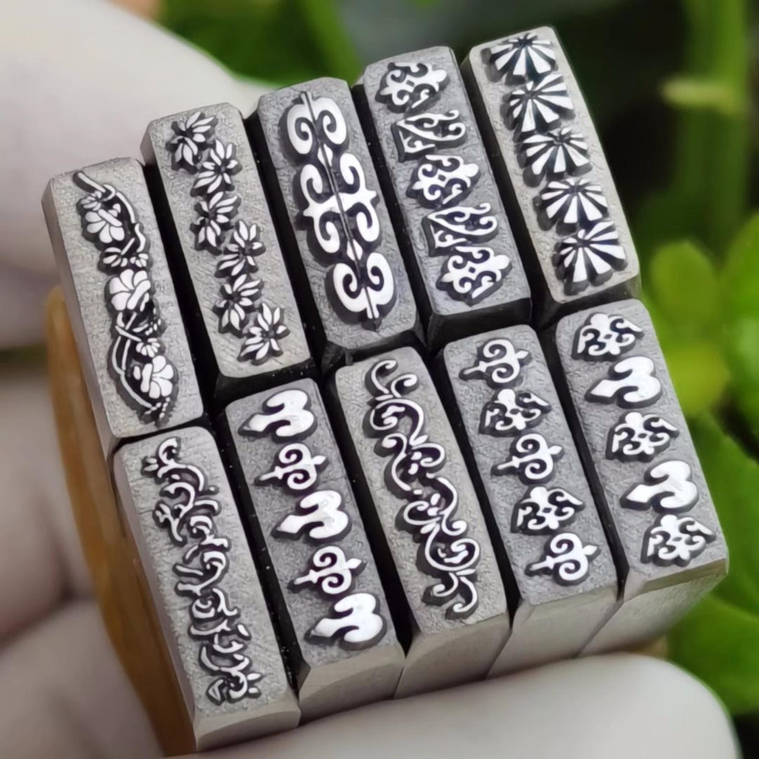 Boho Bohemian Style Spiral Floral Flower Steel Punches Jewelry Metal ...