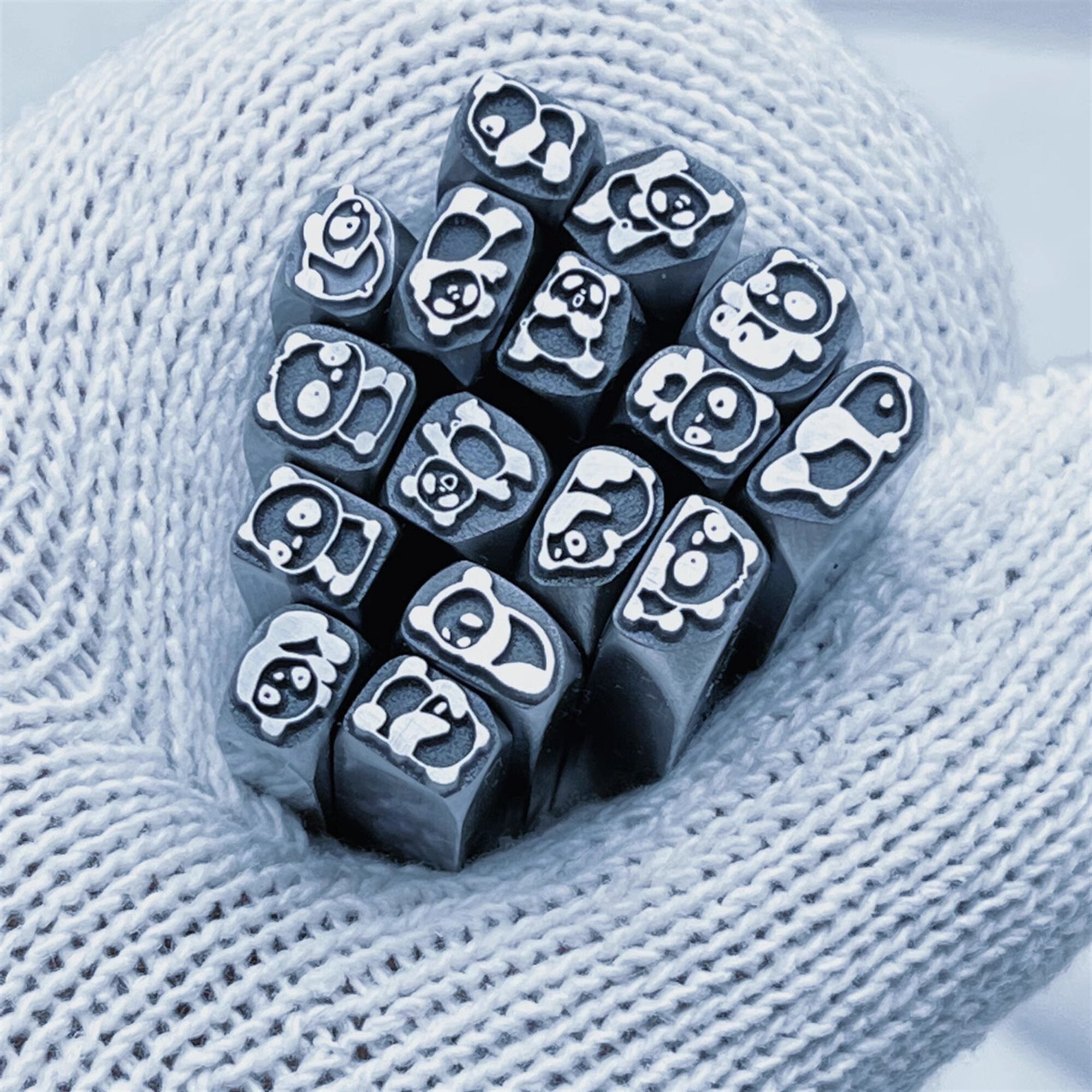 Lovely Panda Animals Cartoon Texture Steel Punches Jewelry Metal ...