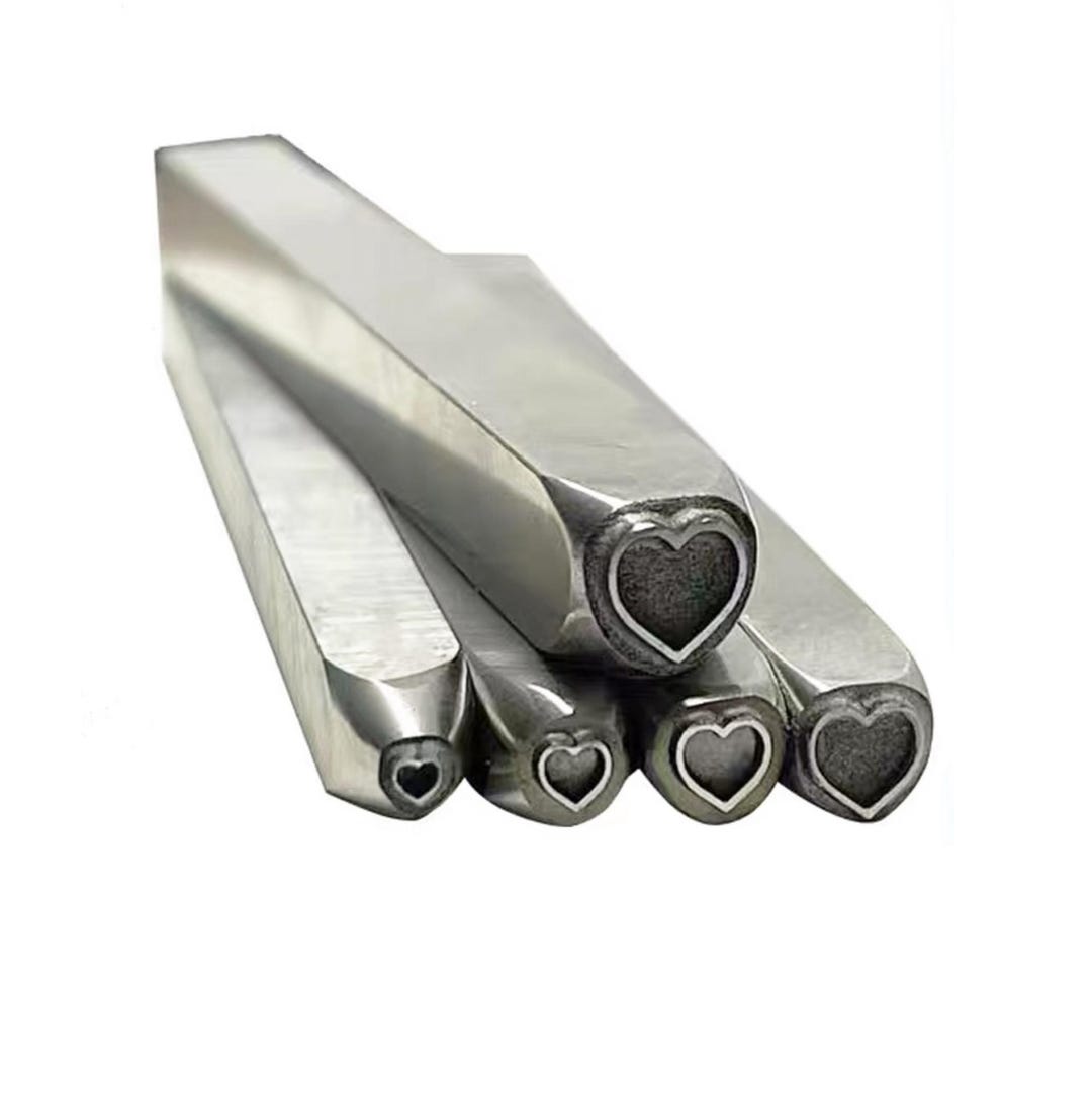 Love/heart Stamp Valentine Steel Punches Couple Jewelry Metal, Leather ...