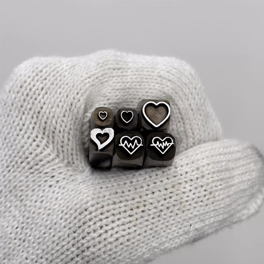 Love/heart Stamp Valentine Steel Punches Couple Jewelry Metal, Leather ...