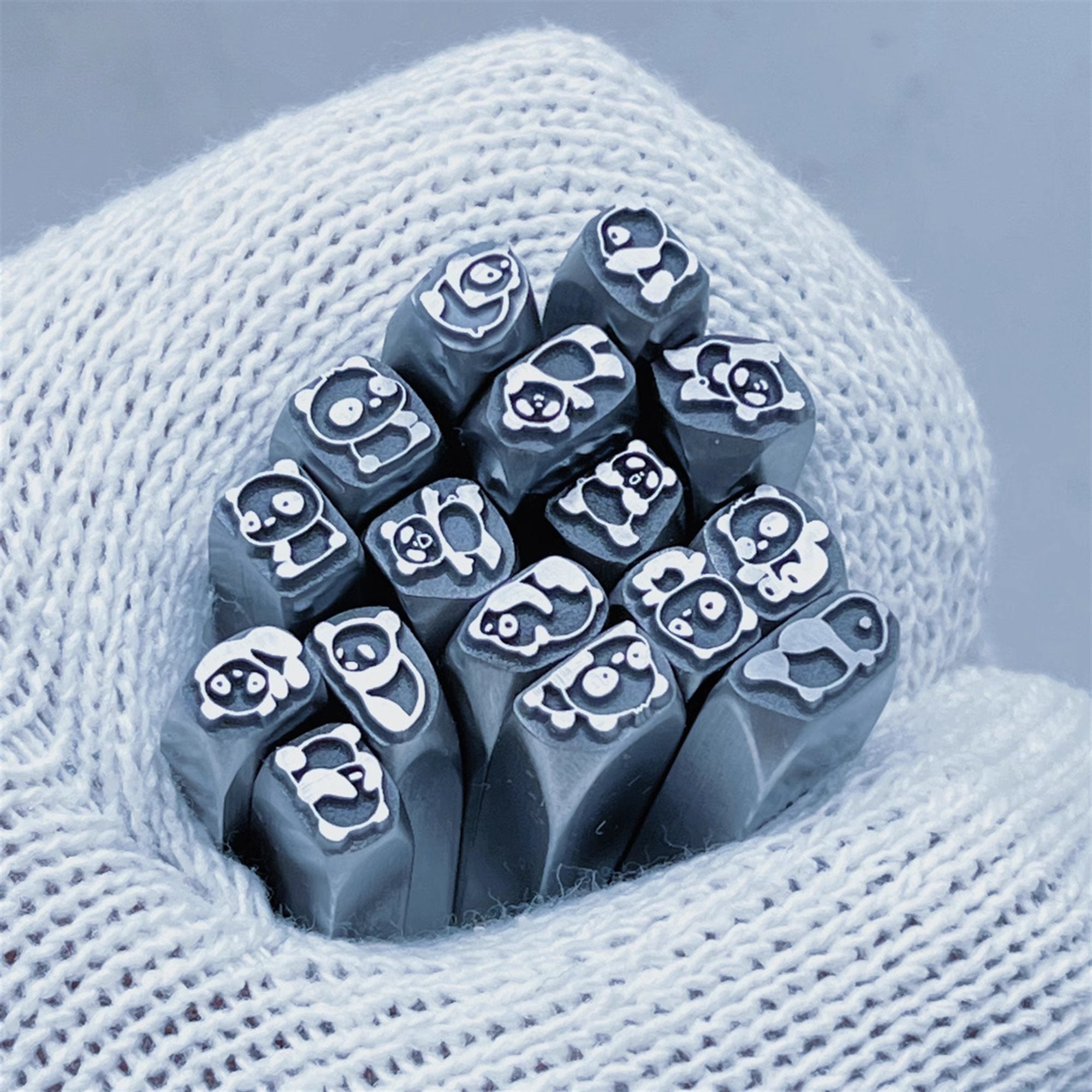 Lovely Panda Animals Cartoon Texture Steel Punches Jewelry Metal ...