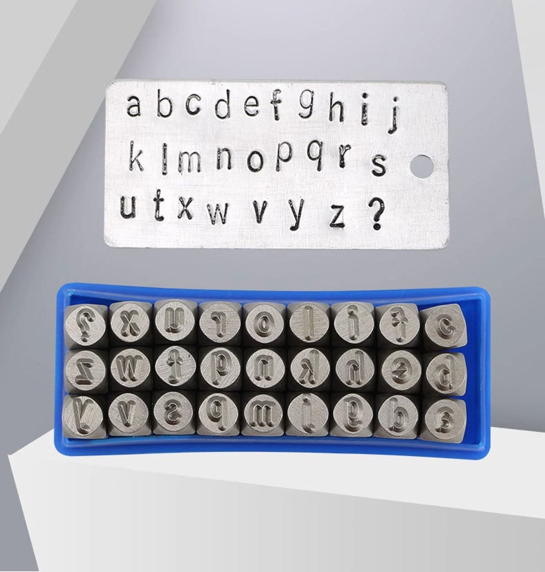 27 Pcs Lowercase English Letters Characters Punches Sets Jewelry Metal ...