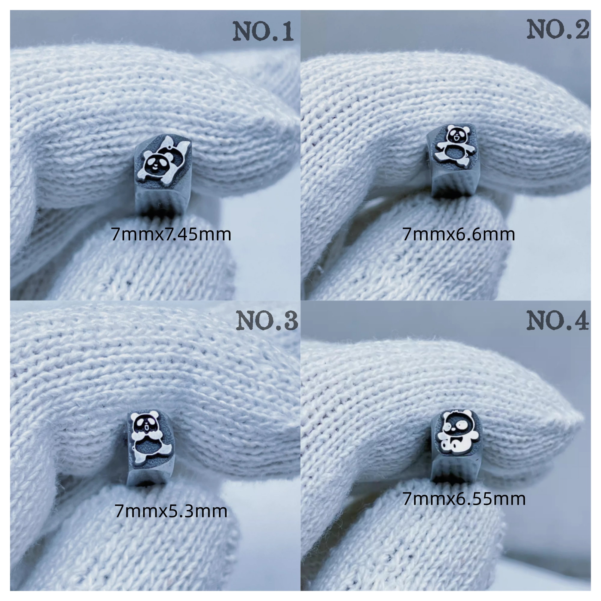 Lovely Panda Animals Cartoon Texture Steel Punches Jewelry Metal ...