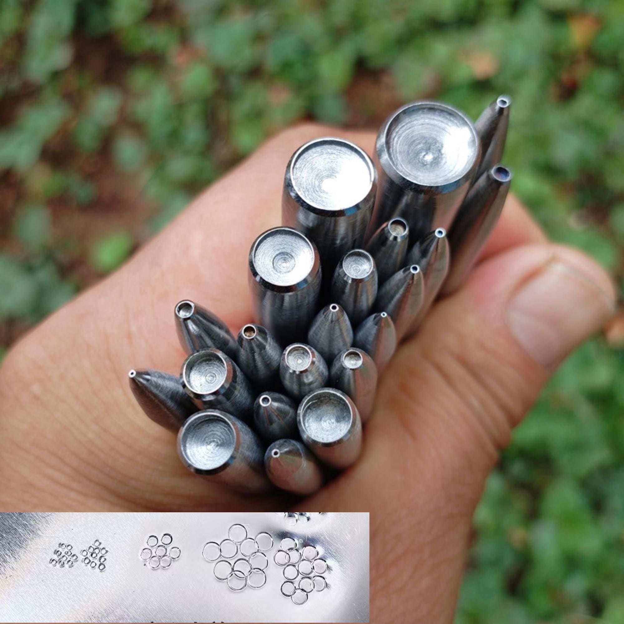 Fisheye Steel Punches Concave Circle Stamp Jewelry Metal, Leather ...