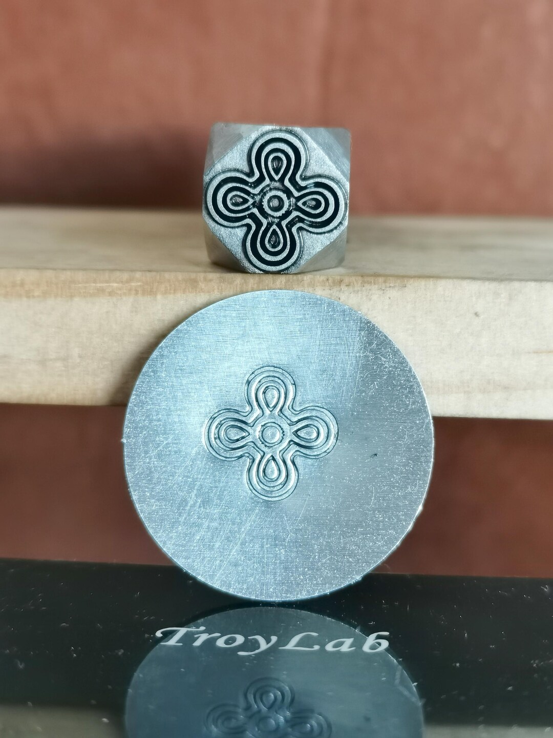 Lucky CROSS Oriental Texture Flower Stamp Steel Punch Jewelry Metal ...