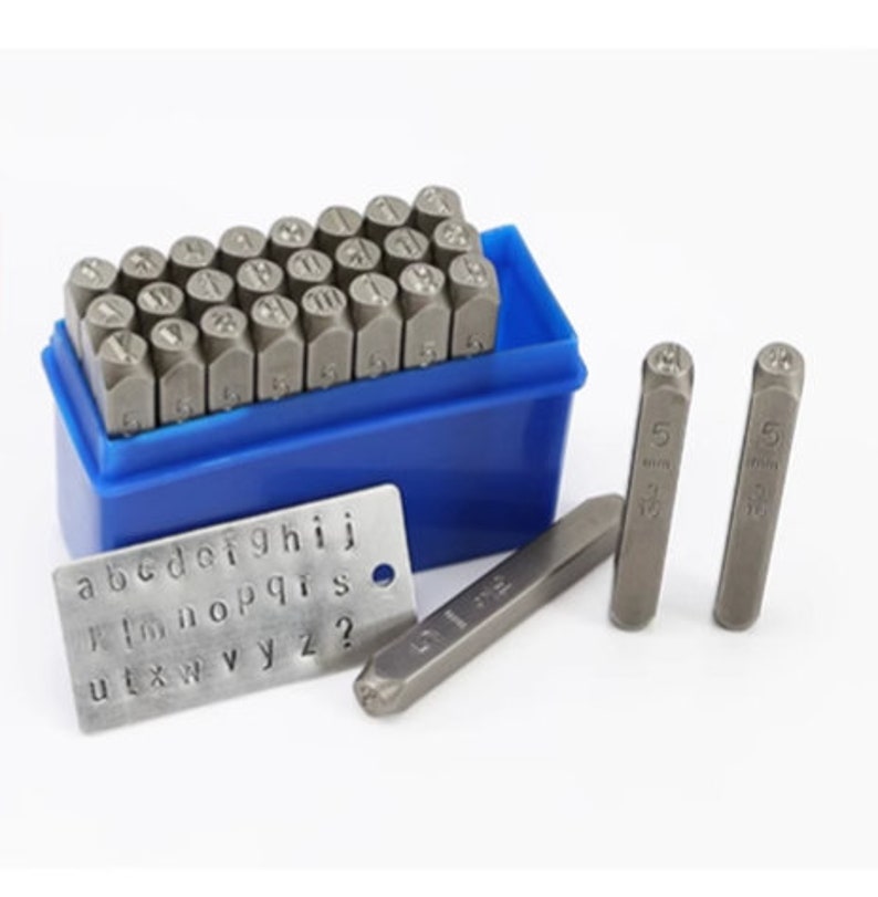 27 Pcs Lowercase English Letters Characters Punches Sets Jewelry Metal ...