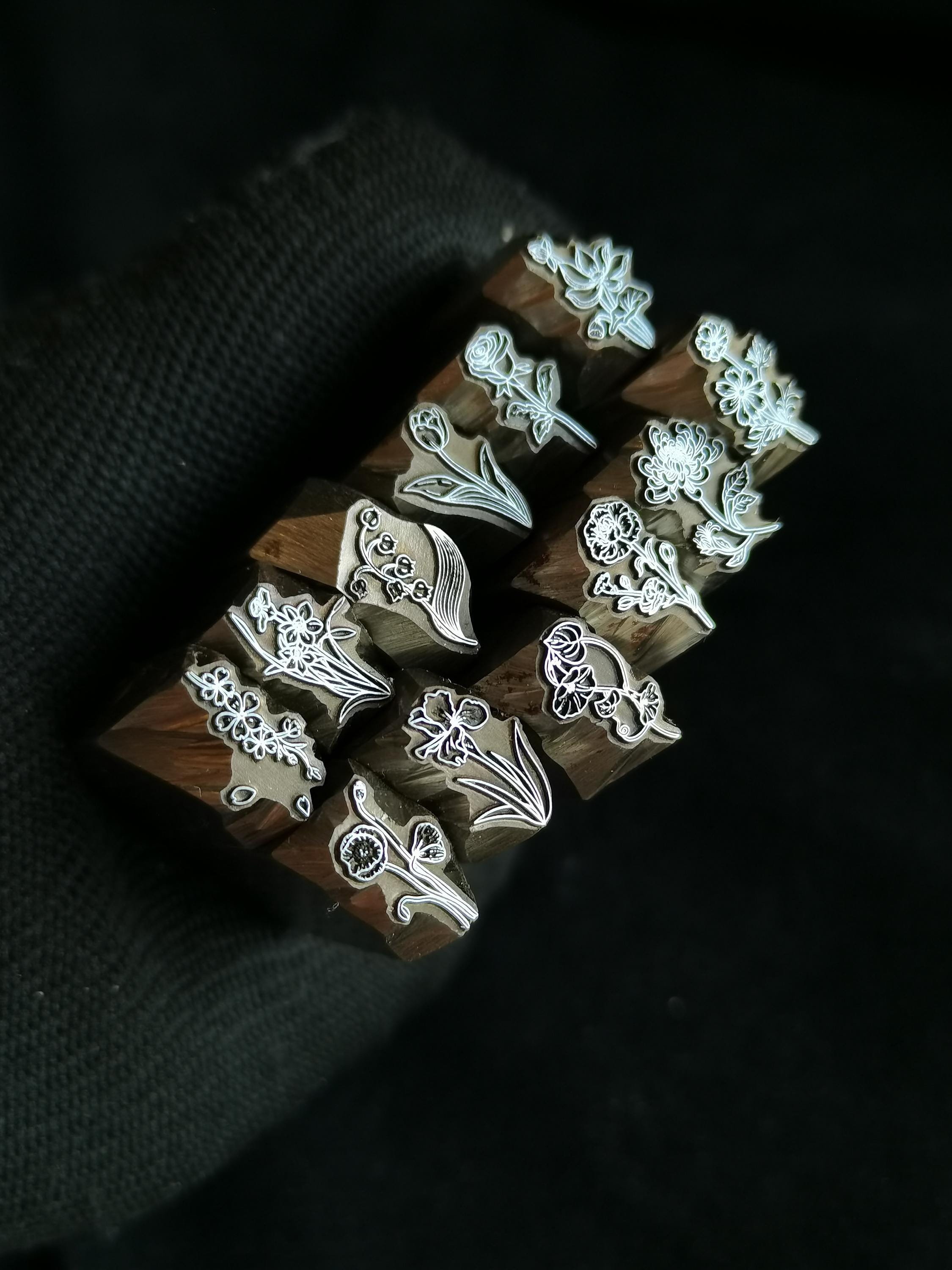 Special for Marielle--set of 12 Flower Steel Punches Jewelry Metal ...