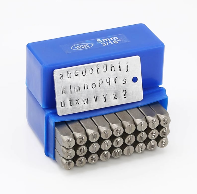 27 Pcs Lowercase English Letters Characters Punches Sets Jewelry Metal ...