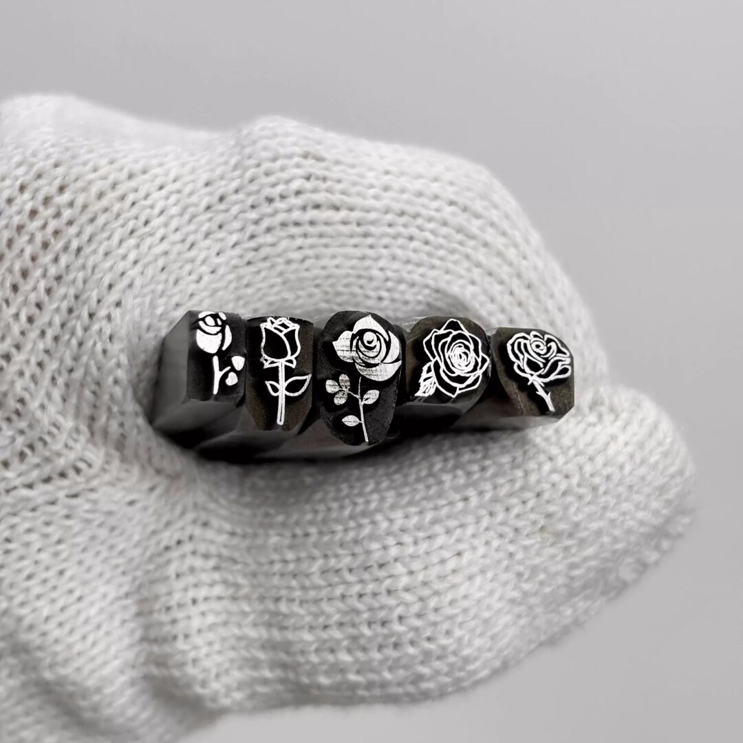 Rose Steel Punches Jewelry Metal Leather Stamping Tools Bracelet DIY ...