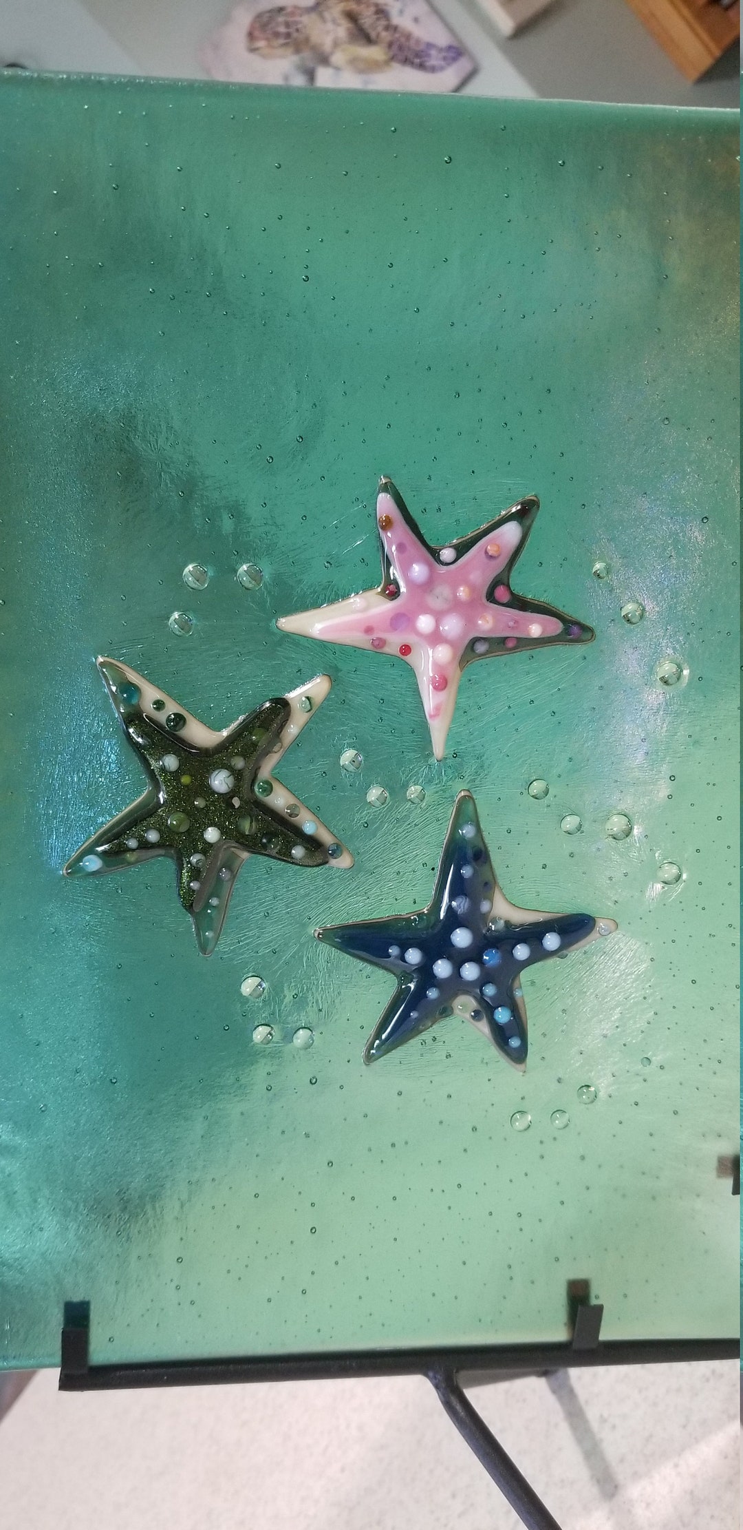 Fused Glass Plate of Starfish - Etsy