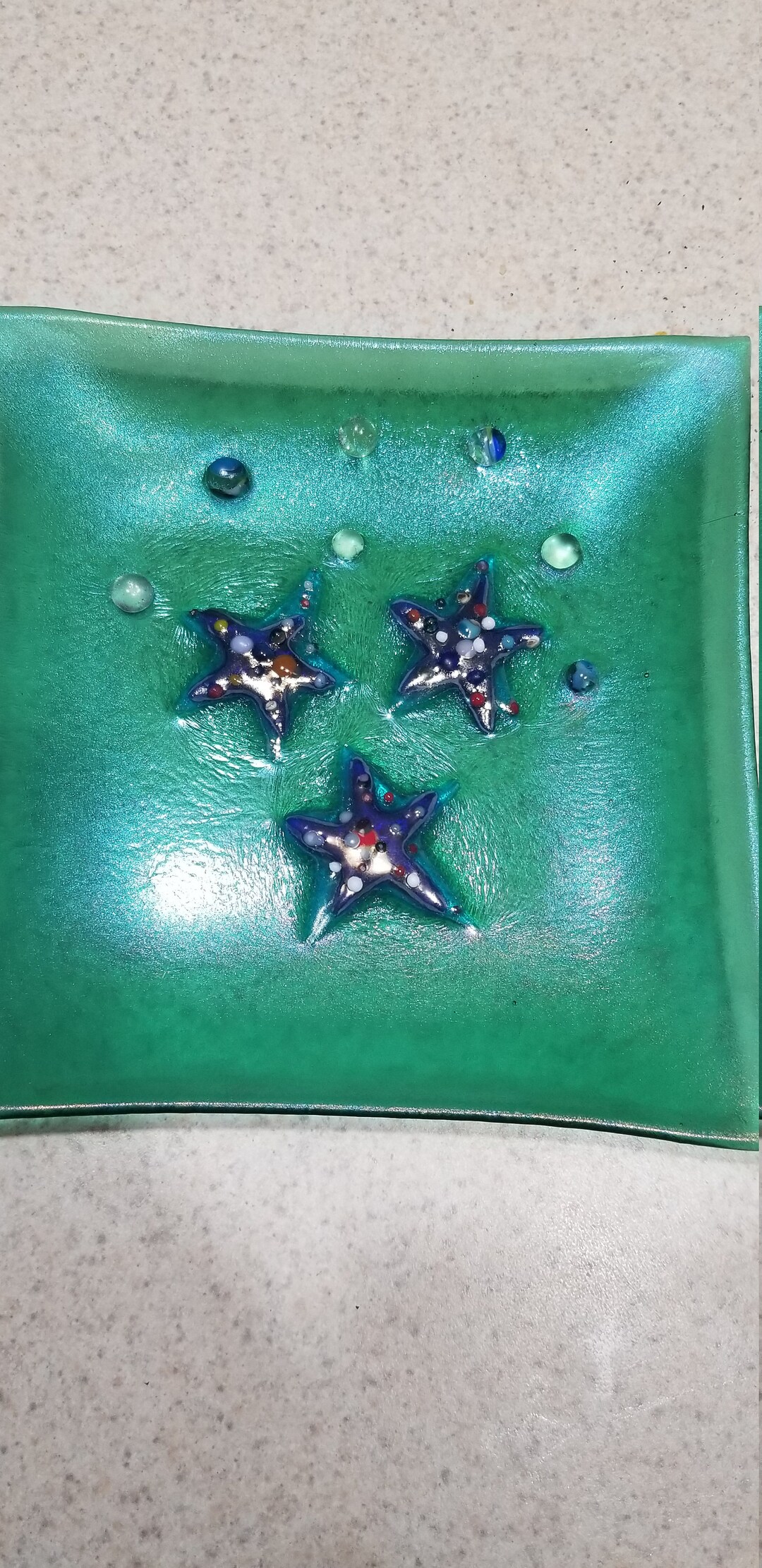 Fused Glass Plate of Starfish - Etsy