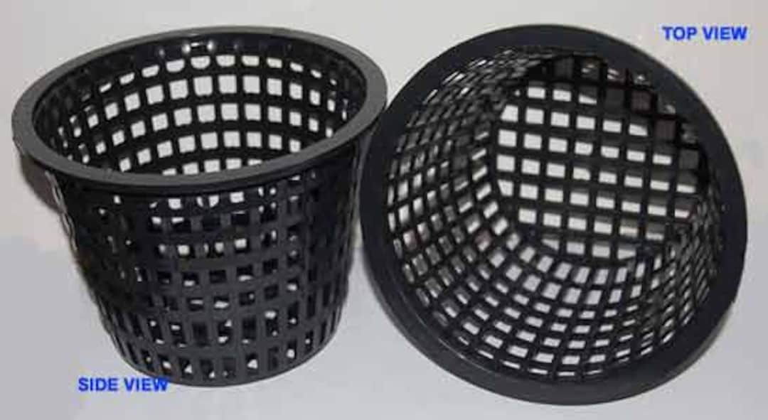 Pots, Net, 3 Round, Black HD Plastic, Side Slits, W/ Write on Labels - Etsy