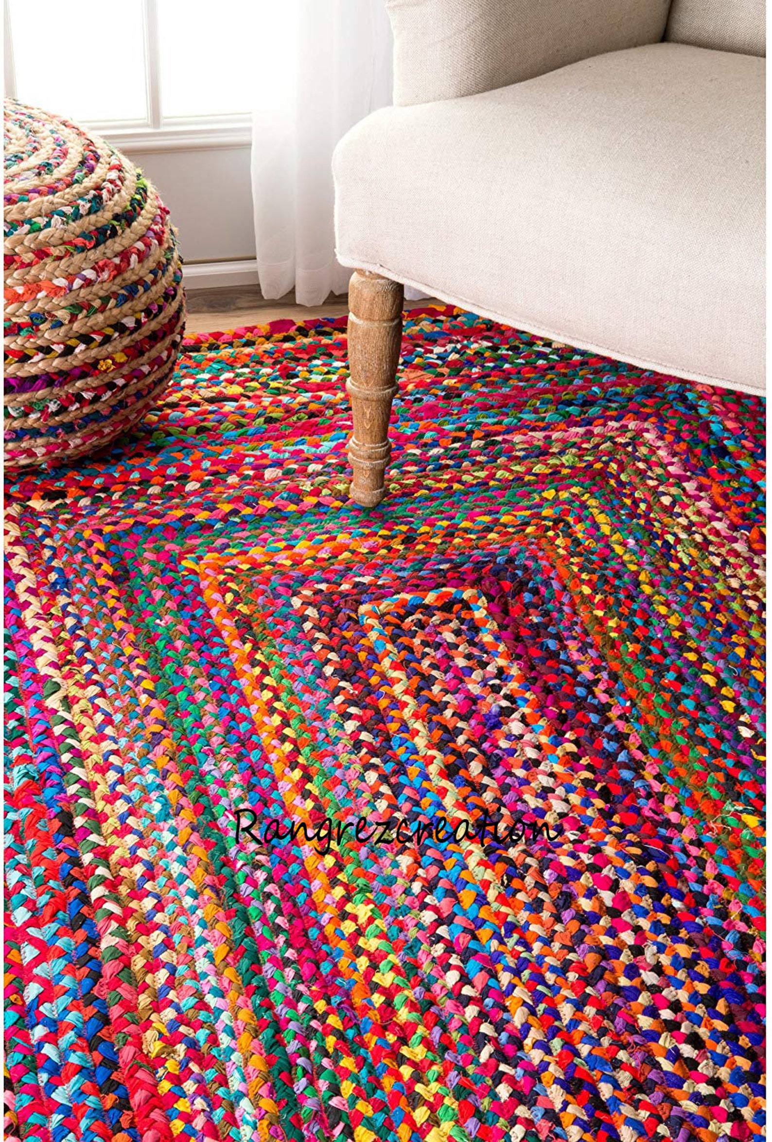 60x230 cm Indian rug woven rug chindi rug 200x230 cm | Etsy