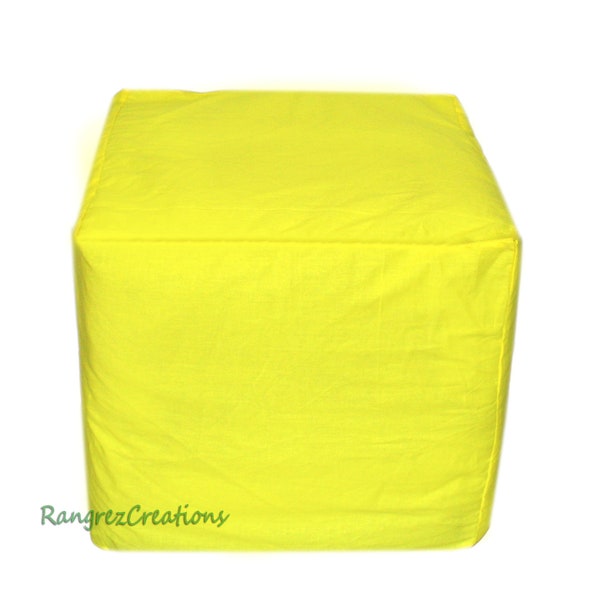 Yellow Pouf - Etsy
